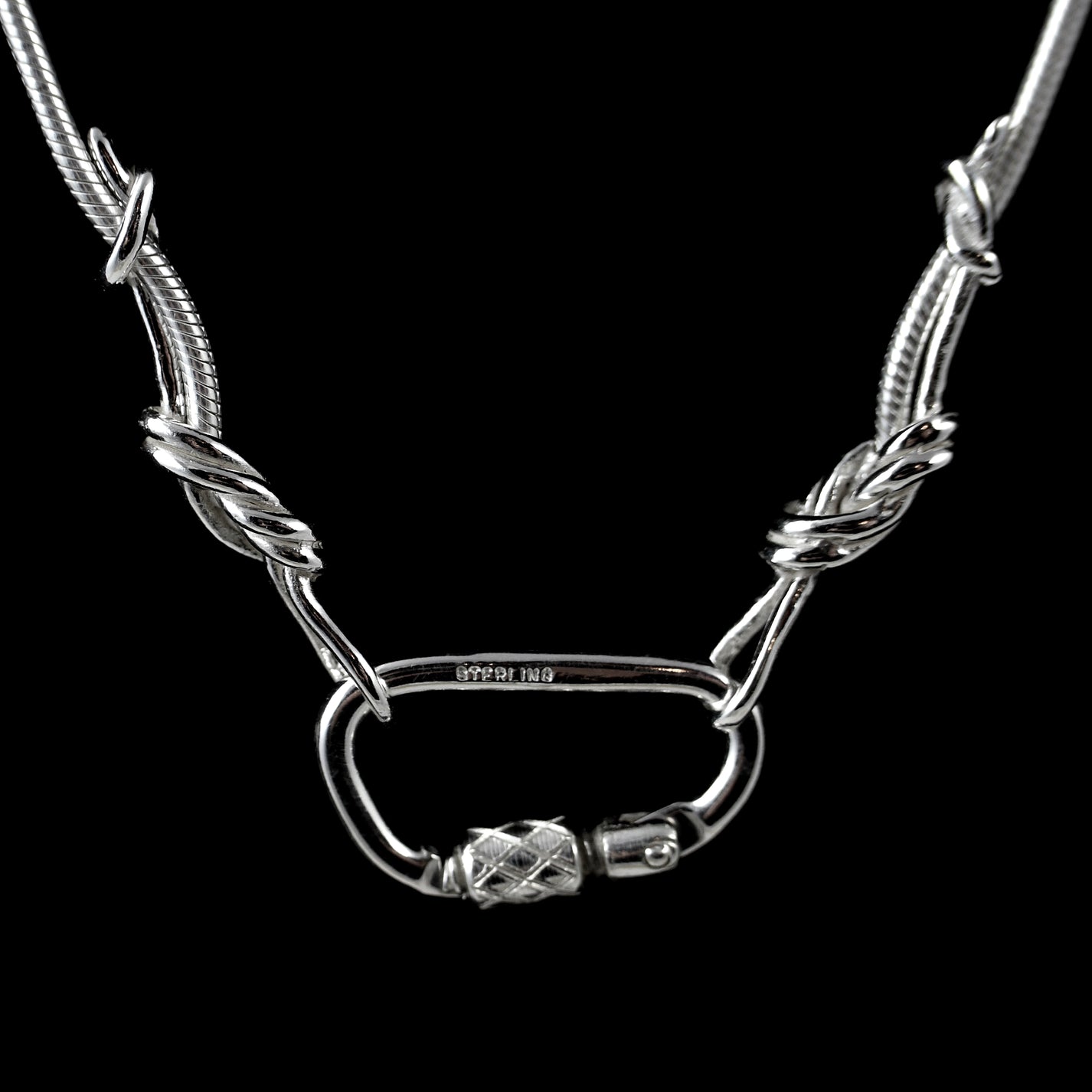 Climbers Chain Necklace & Optional Pendants - Rock Climbing Jewelry