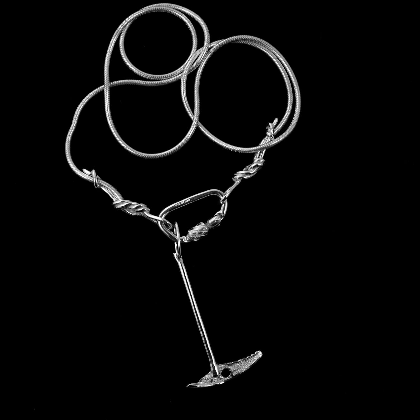 Climbers Chain Necklace & Optional Pendants - Rock Climbing Jewelry
